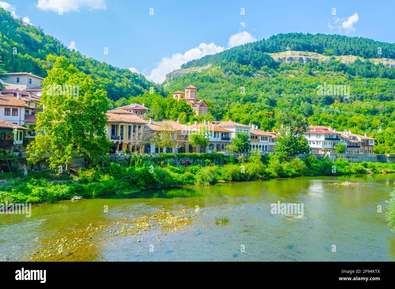 Riverside of Yantra river in Veliko Tarnovo, Bulgaria Stock Photo - Alamy