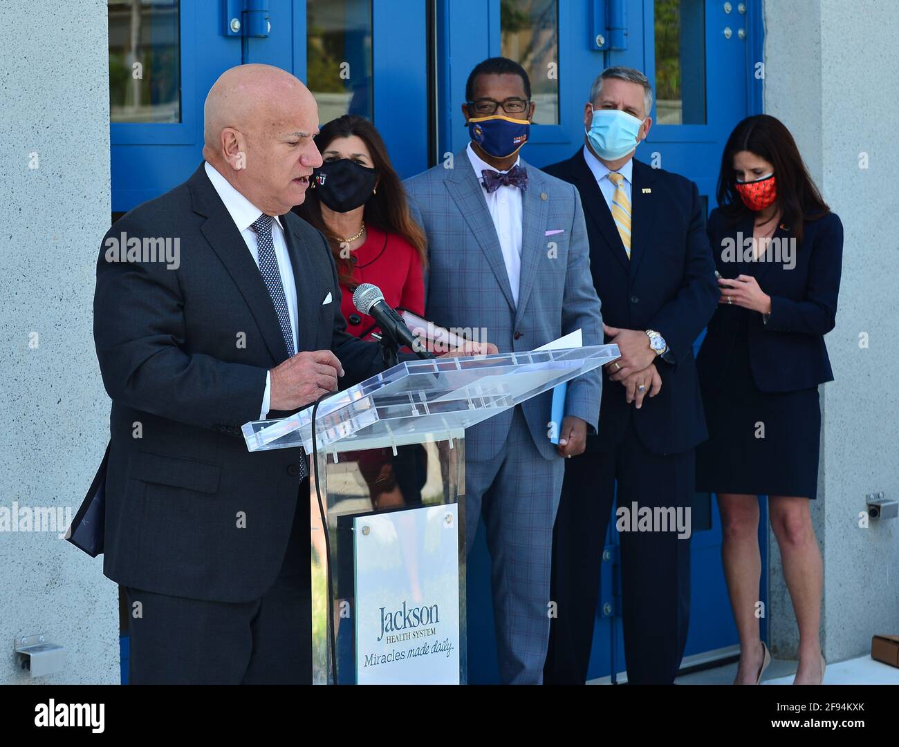 MIAMI, FLORIDA - APRIL 15: Carlos Migoya, President & CEO of Jackson ...