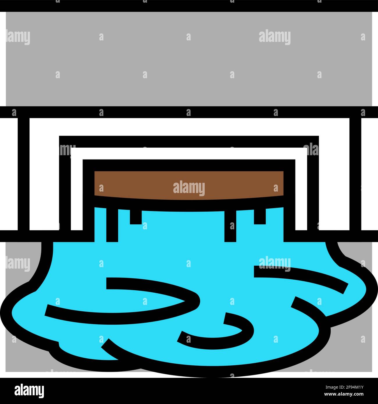 industry drainage system color icon vector illustration Stock Vector ...