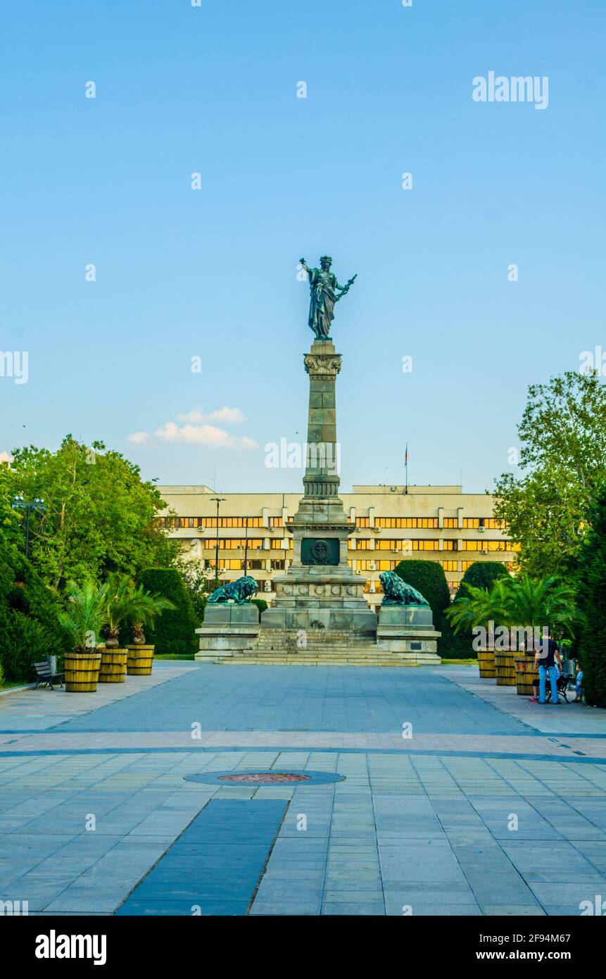 View of the statue of liberty in the bulgarian city Rousse Stock Photo ...