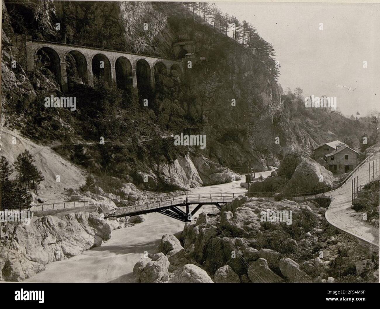 Road at Dogna with blown bridge Stock Photo - Alamy