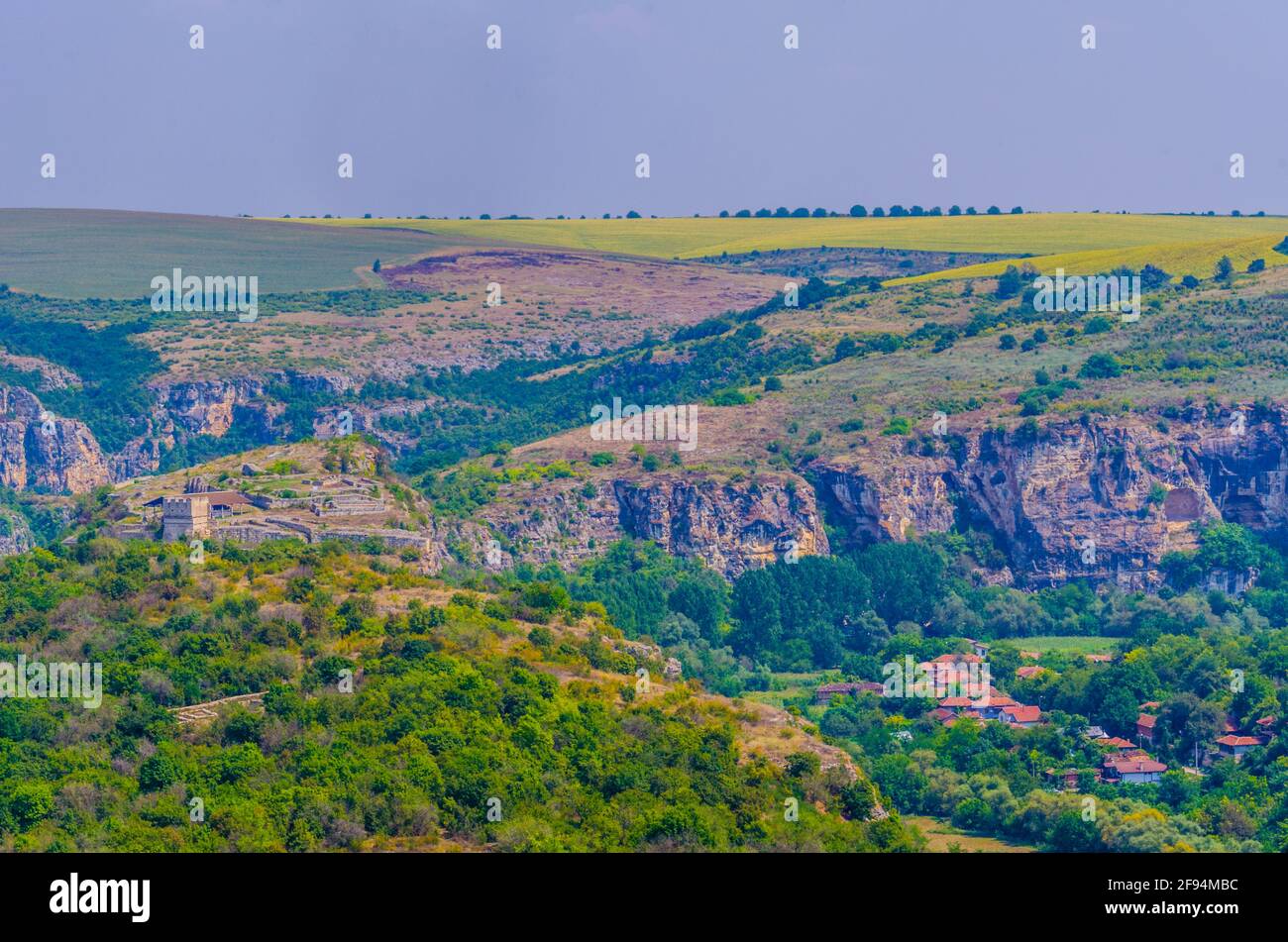 Aerial view of Cherven fortress in Bulgaria Stock Photo - Alamy