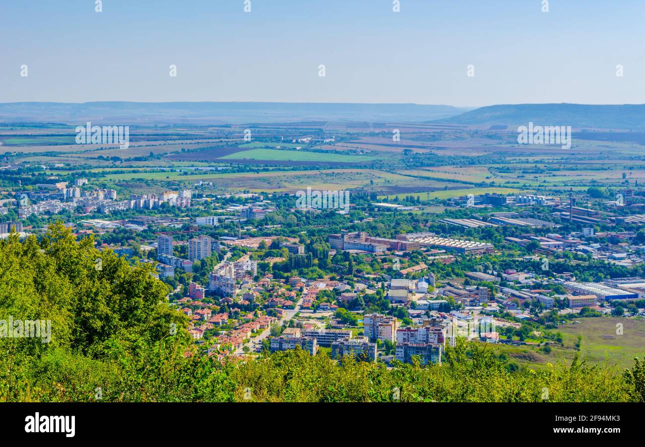 Aerial view of Shumen, Bulgaria Stock Photo - Alamy