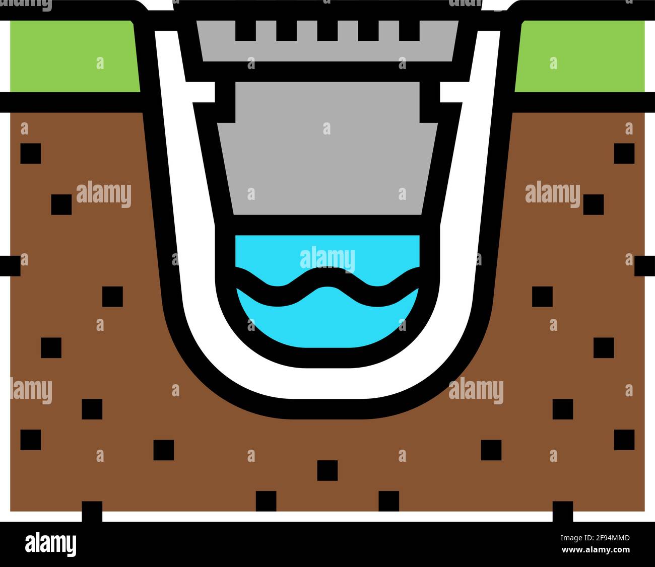 construction of drainage system color icon vector illustration Stock ...