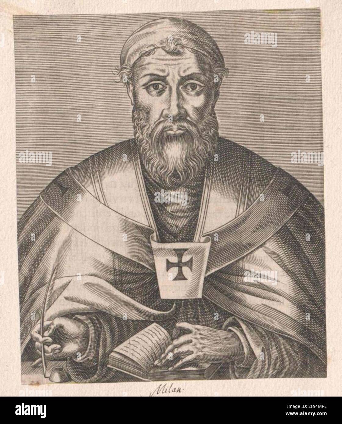 Ambrosius of Milan, saint Stock Photo - Alamy