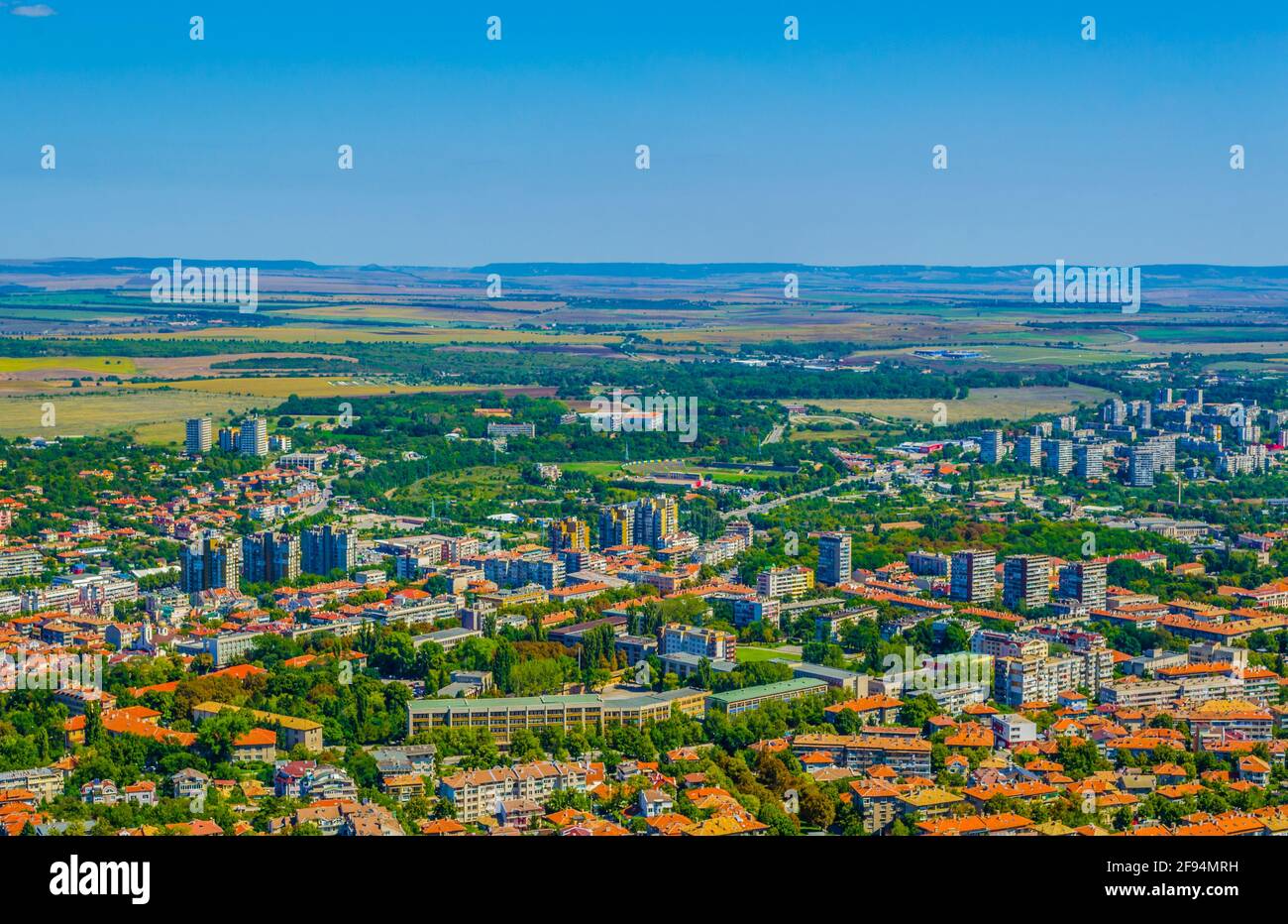 Aerial view of Shumen, Bulgaria Stock Photo - Alamy