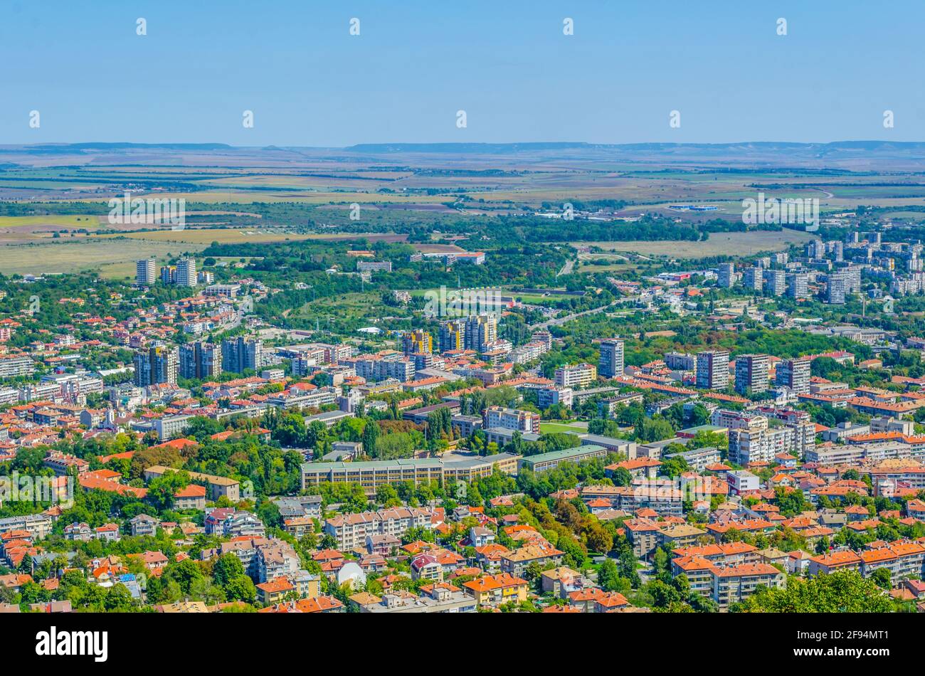 Aerial view of Shumen, Bulgaria Stock Photo - Alamy