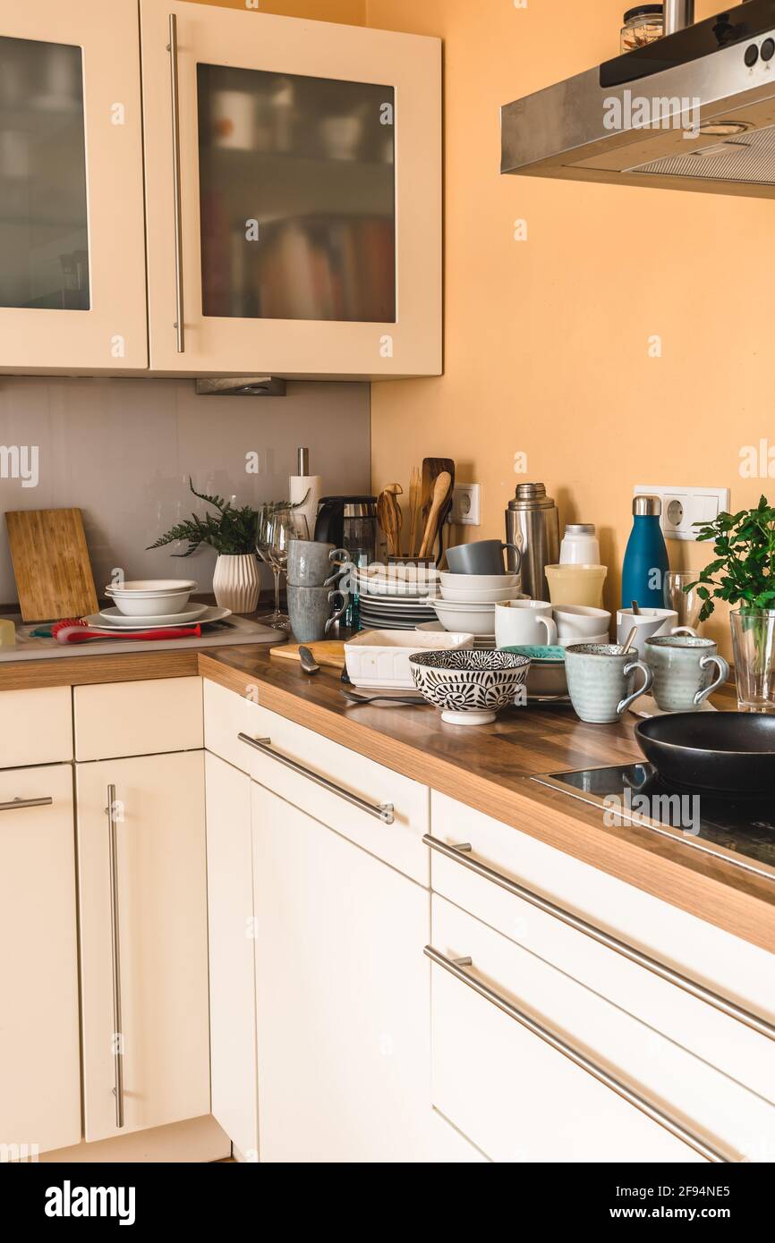 Pile of dirty dishes in the kitchen - Compulsive Hoarding Syndrome ...