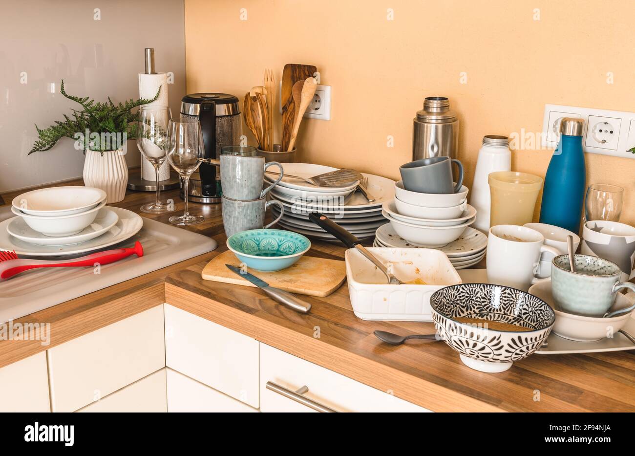 Pile of dirty dishes in the kitchen - Compulsive Hoarding Syndrome ...