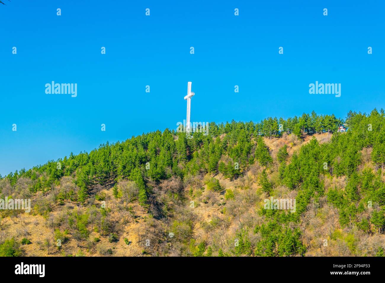 View of a cross on a hill near Blagoevgrad, Bulgaria Stock Photo - Alamy