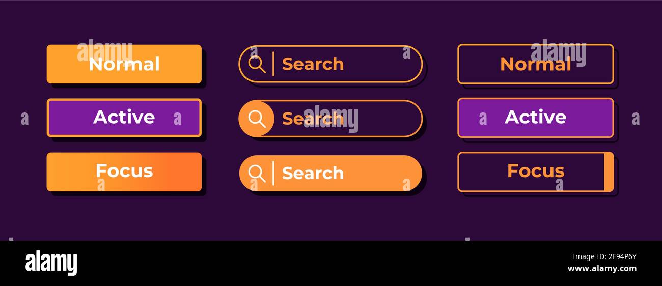 Active and inactive options UI elements kit Stock Vector Image & Art - Alamy