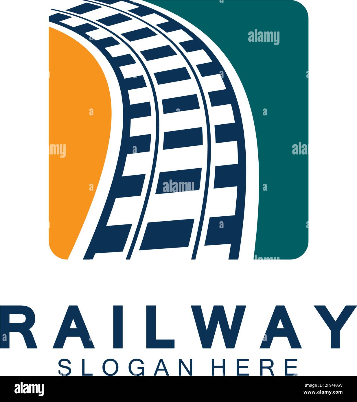 Simple Rail logo vector icon design illustration Stock Vector Image ...