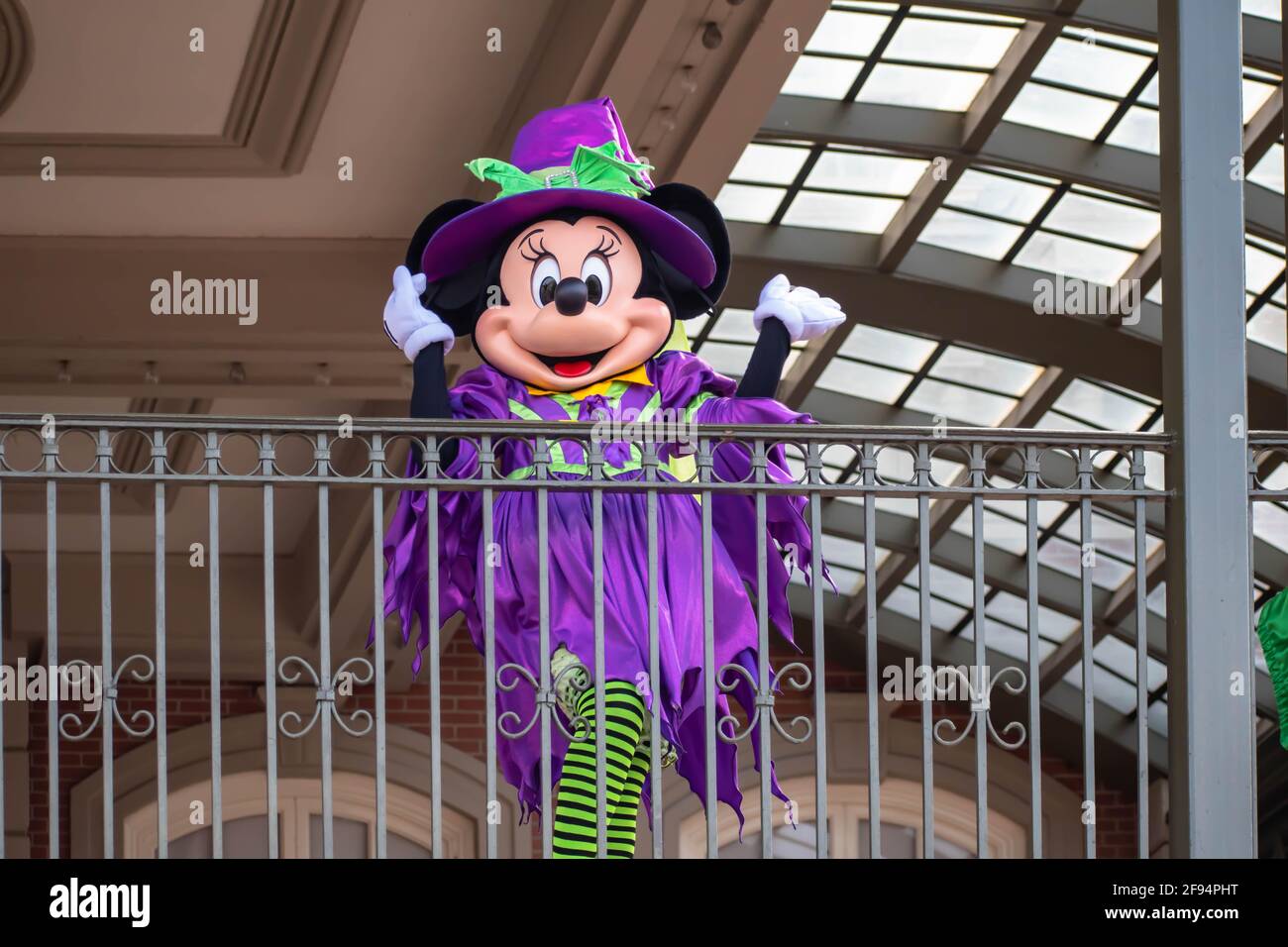 Orlando, Florida. September 02, 2020. Minnie Mouse waving from the ...