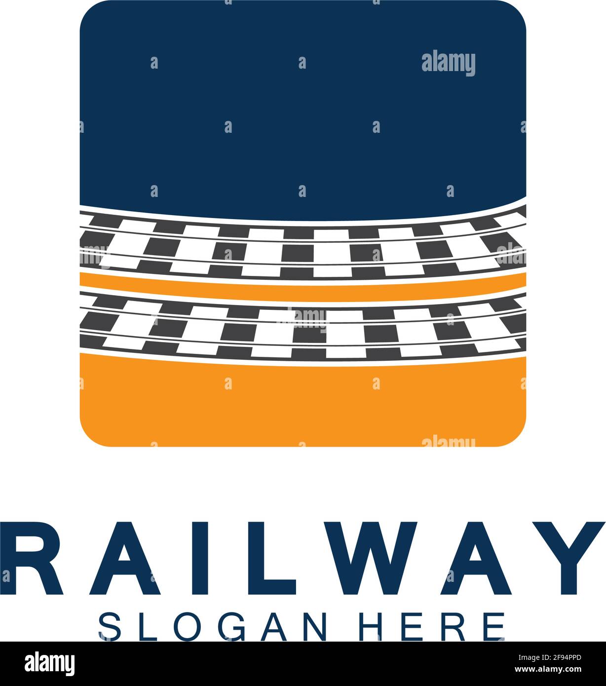 Simple Rail logo vector icon design illustration Stock Vector Image ...