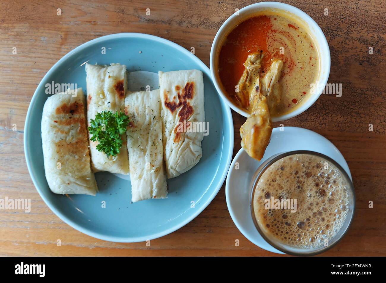 Naan Curry Toast at Malacca Toast Resto, Jakarta, Indonesia Stock Photo ...