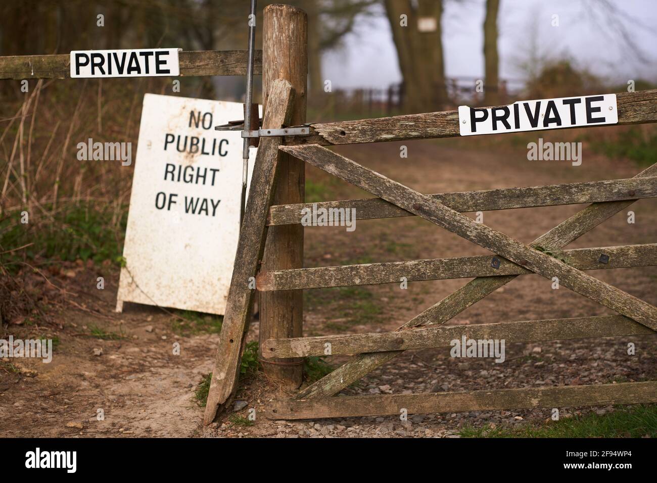Private land no entry signs, no public right of way sign in the UK ...