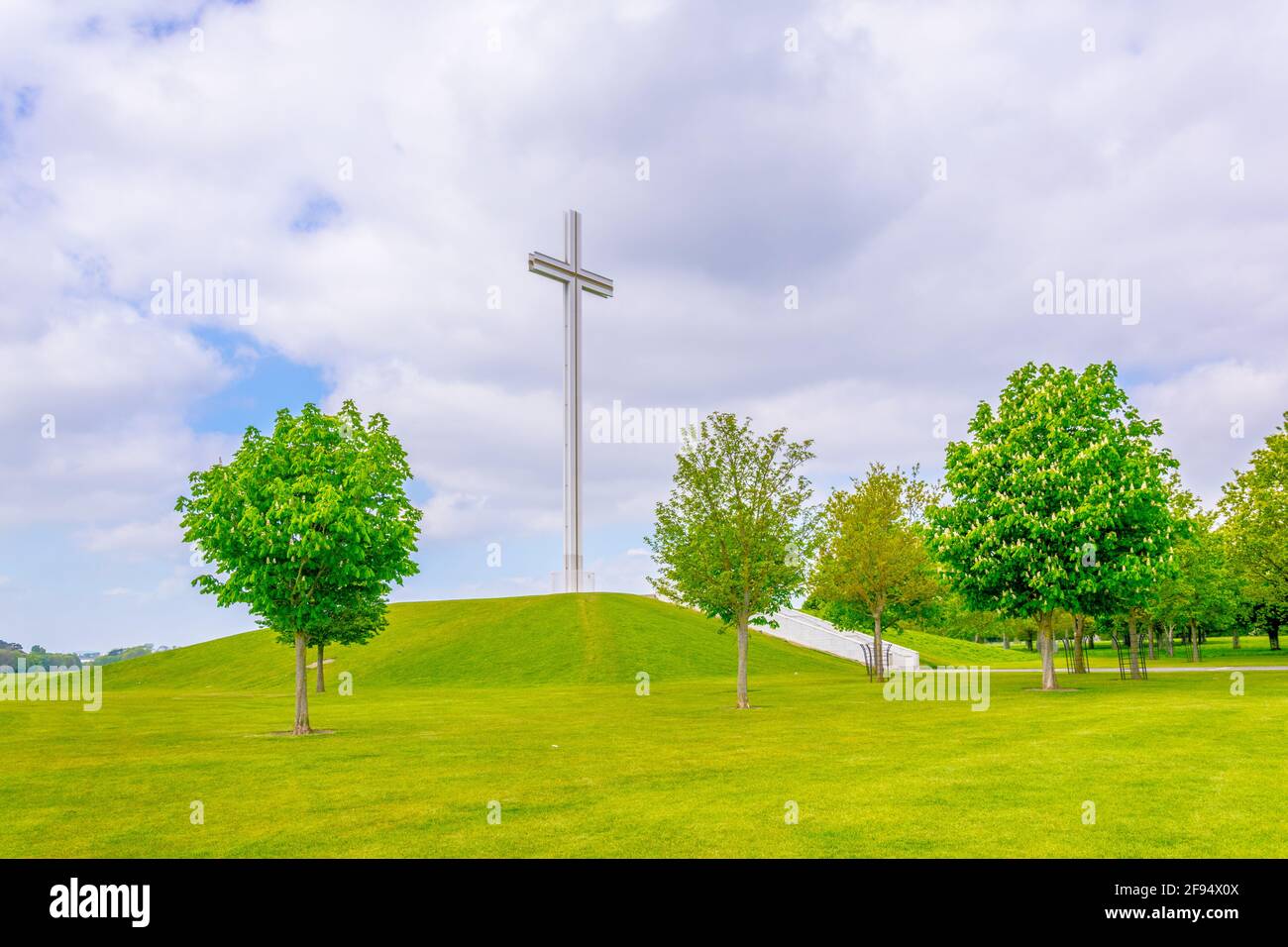 View of the papal cross in the Phoenix park in Dublin, Ireland Stock ...