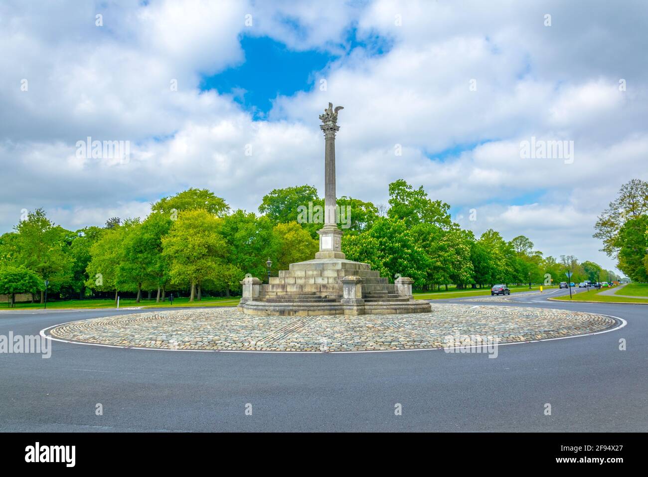 View of the Phoenix monument in the Phoenix park in Dublin, Ireland ...