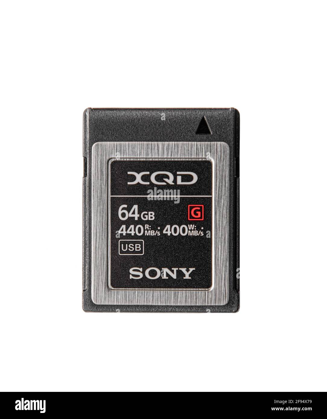 Sony XQD memory card on a white background Stock Photo - Alamy