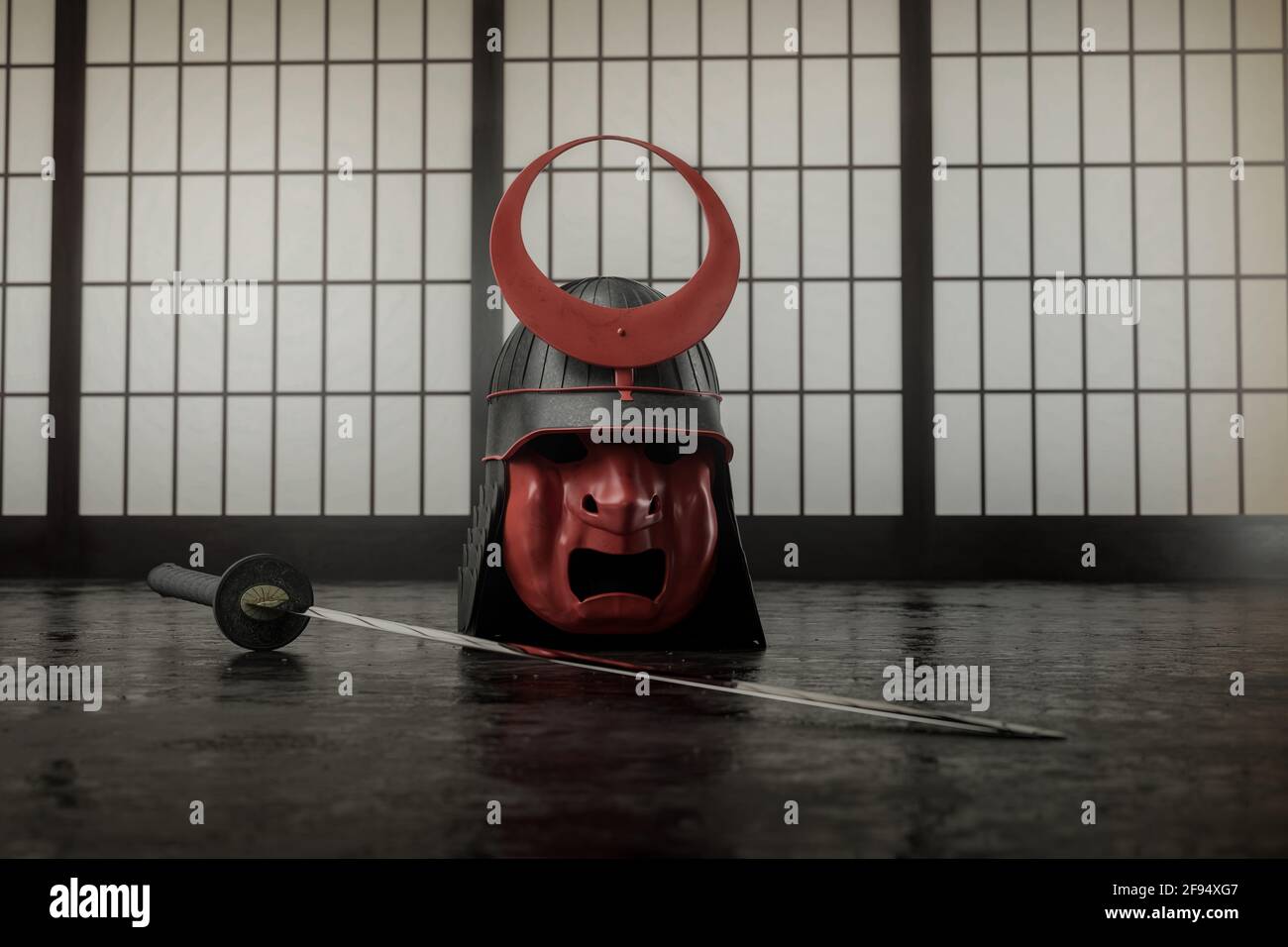 Japanese samurai helmet hi-res stock photography and images - Alamy