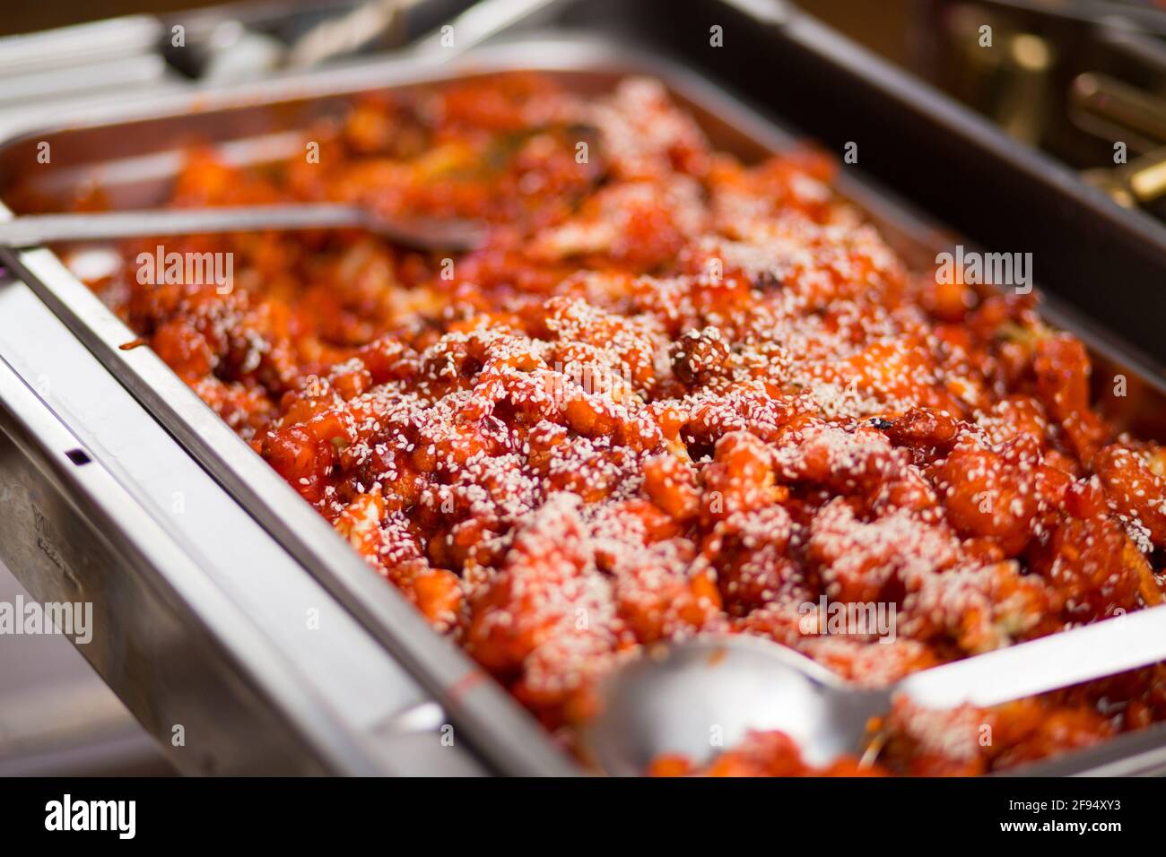 Closeup shot of a traditional Indian food in a metal container Stock ...