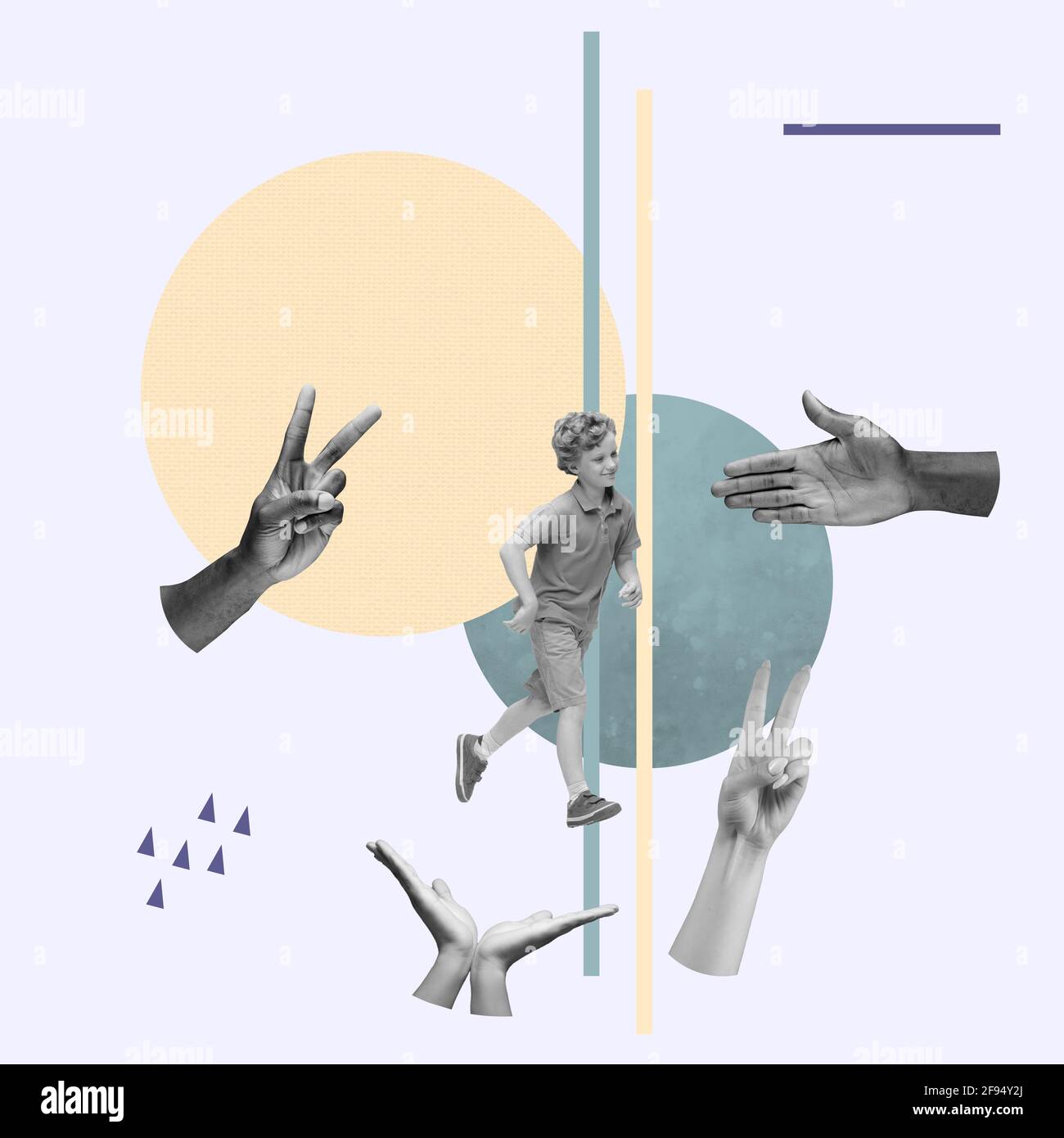 Collage trend poster people hi-res stock photography and images - Alamy