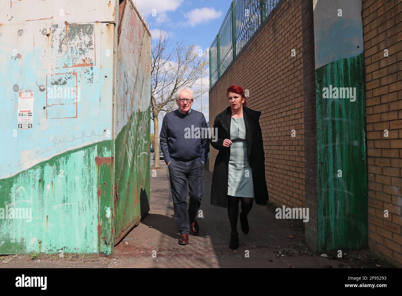 Shadow secretary of state for Northern Ireland Louise Haigh (right ...