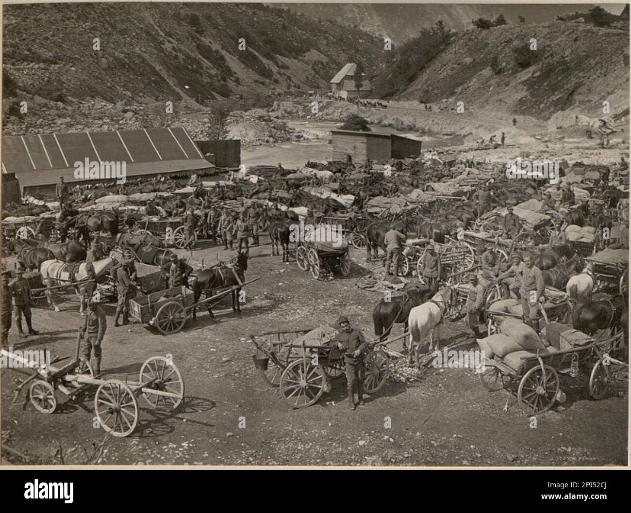 Map in the open sky in Soca. On 25.5.1916 Stock Photo - Alamy