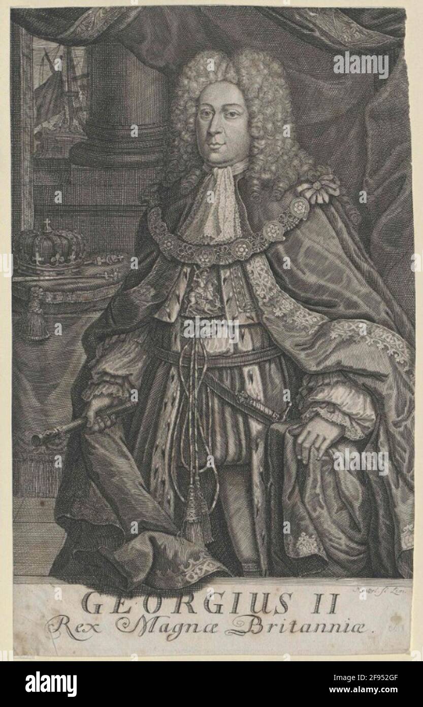 George II., King of England Elector of Hannover Stecher: Mentzel ...