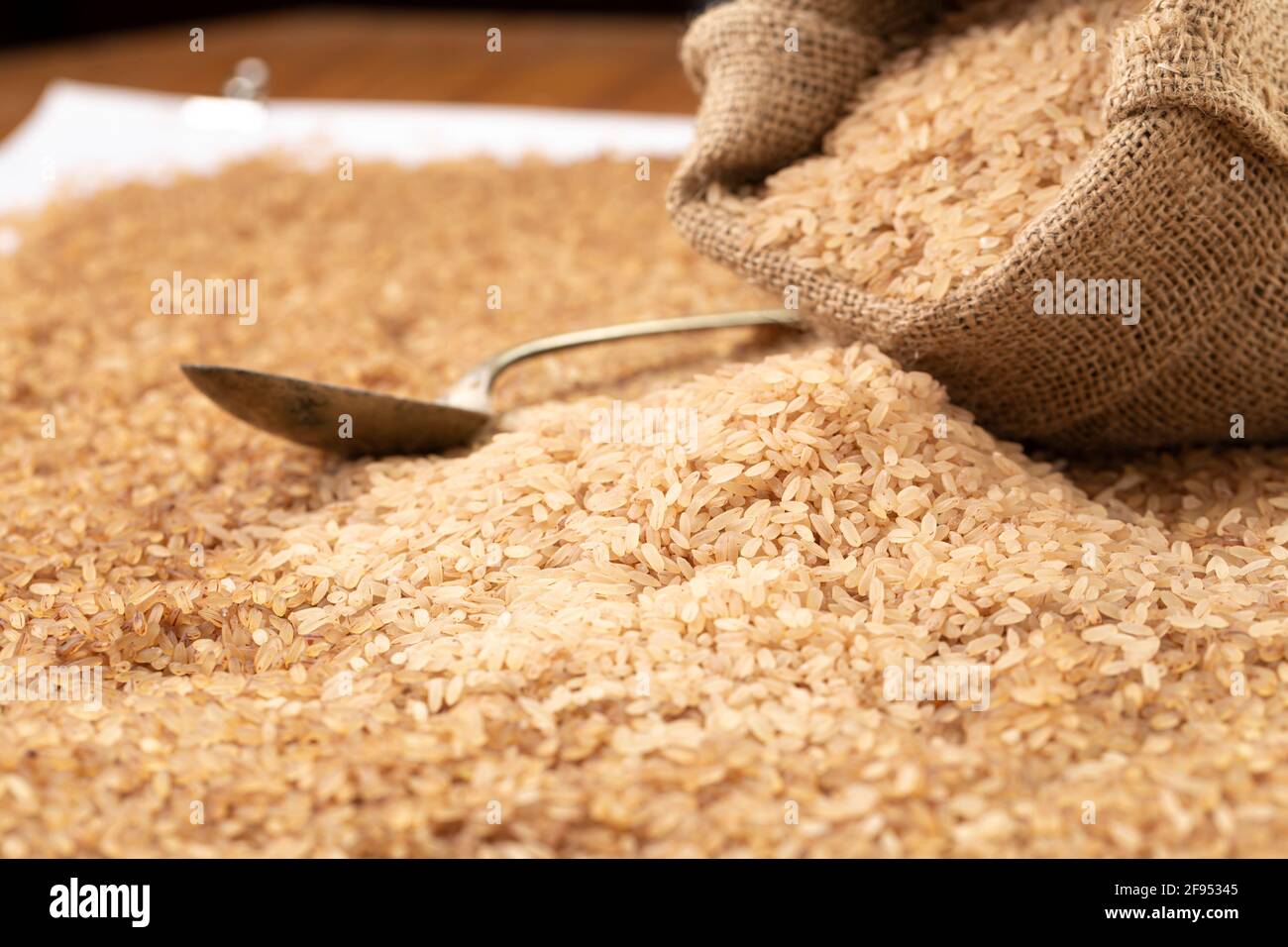 Kerala Matta rice parboiled rice or palakadan matta rice arranged in a ...