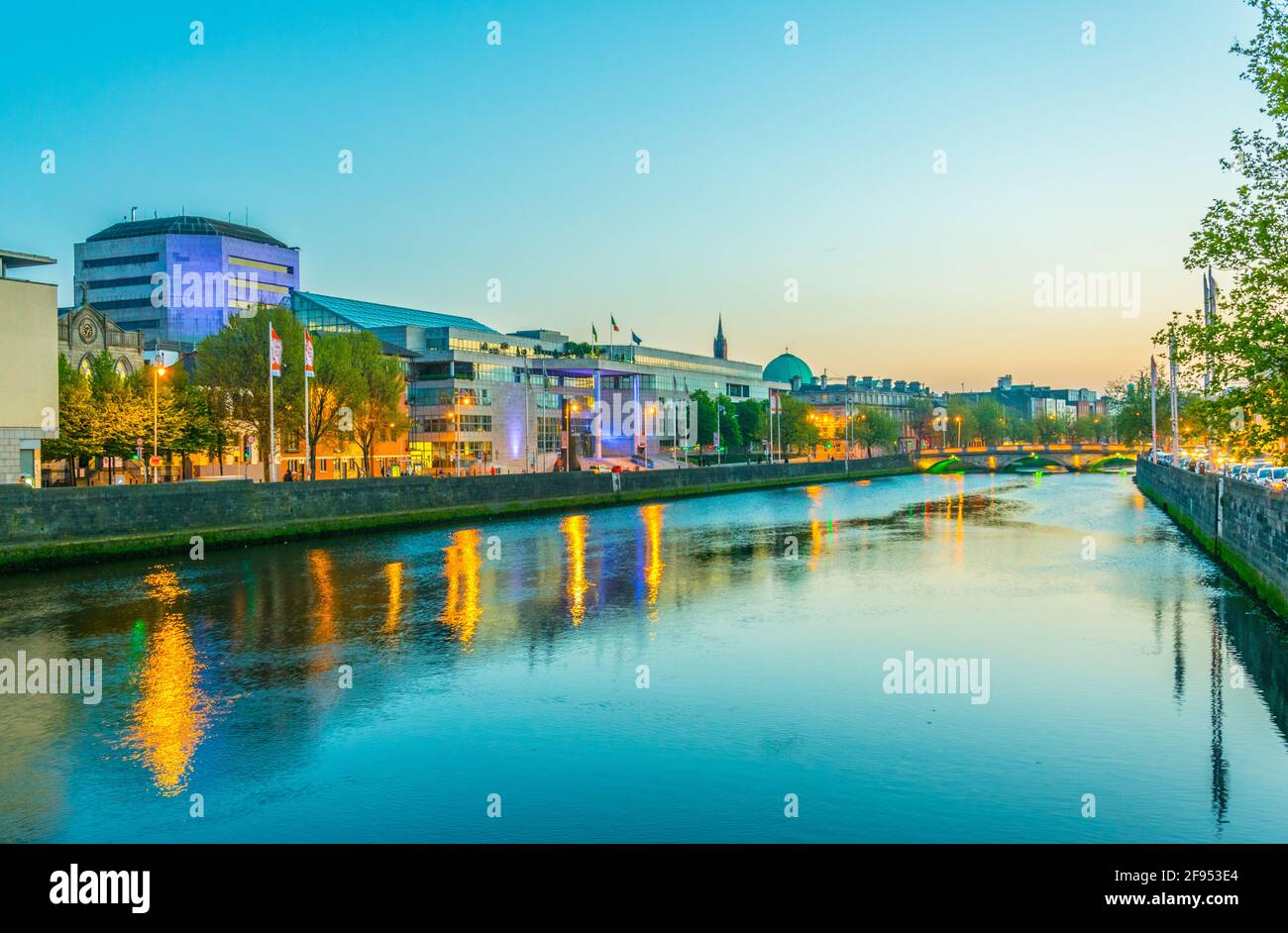 Sunset view of the Dublin city council, Ireland Stock Photo - Alamy