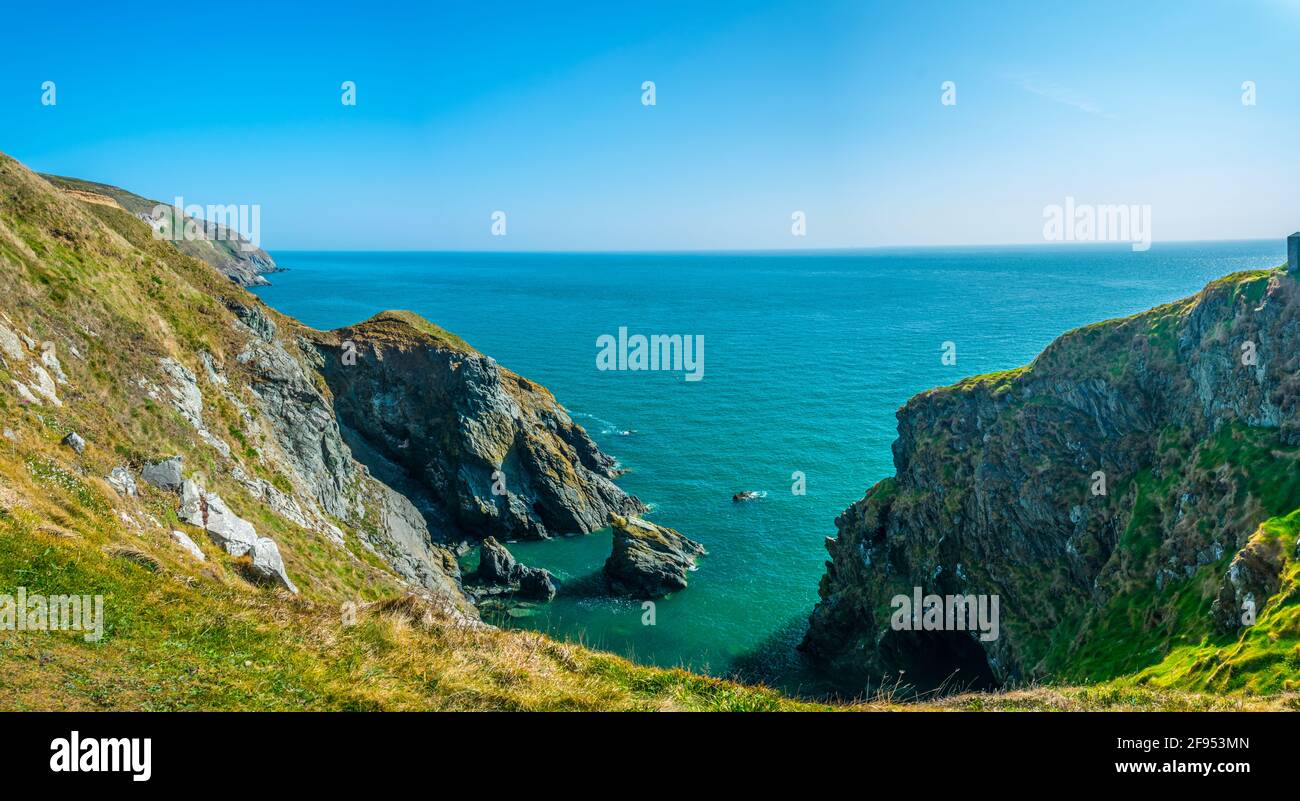 Ragged coastline of Howth peninsula near Dublin, Ireland Stock Photo ...