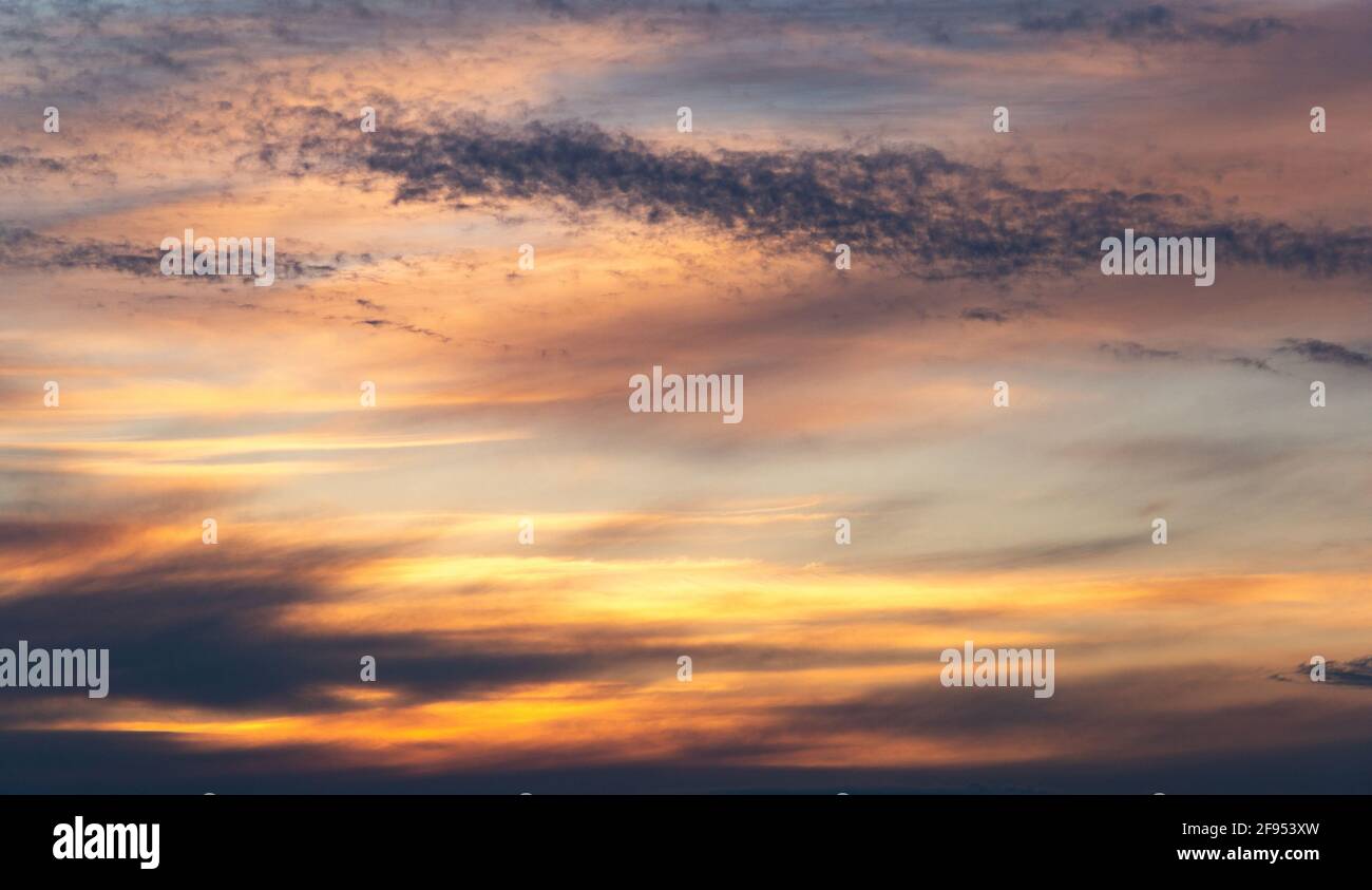 Heavenly abstract background. Picturesque bright, dramatic evening sky ...