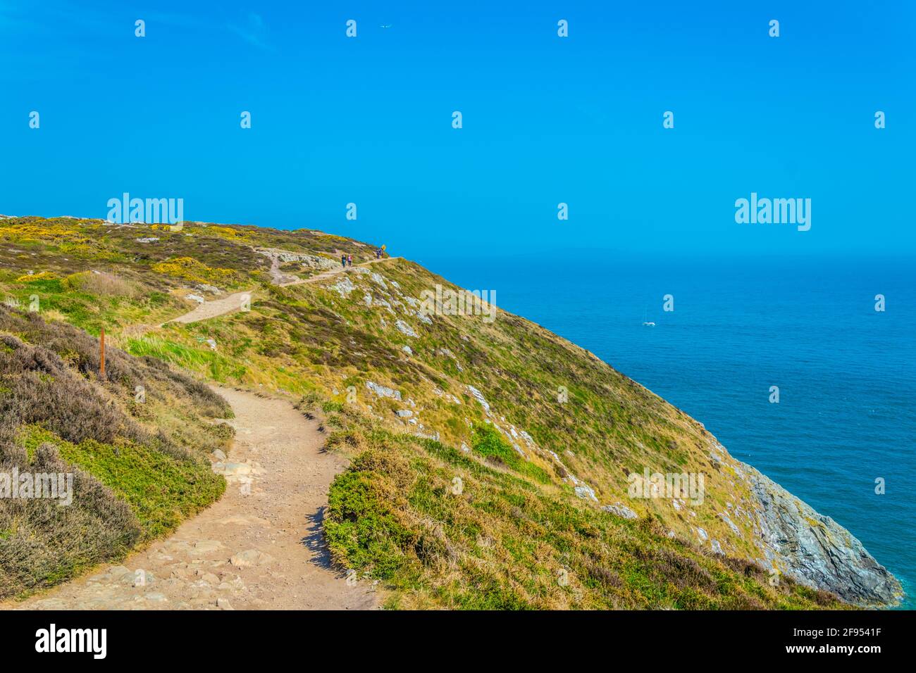 Ragged coastline of Howth peninsula near Dublin, Ireland Stock Photo ...