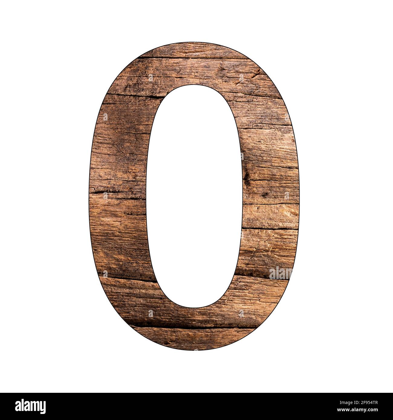 No. 0 (zero) Vintage Wood Background - Isolated White Stock Photo - Alamy