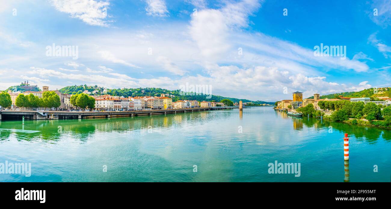 Riverside of Rhone river in Vienne, France Stock Photo - Alamy