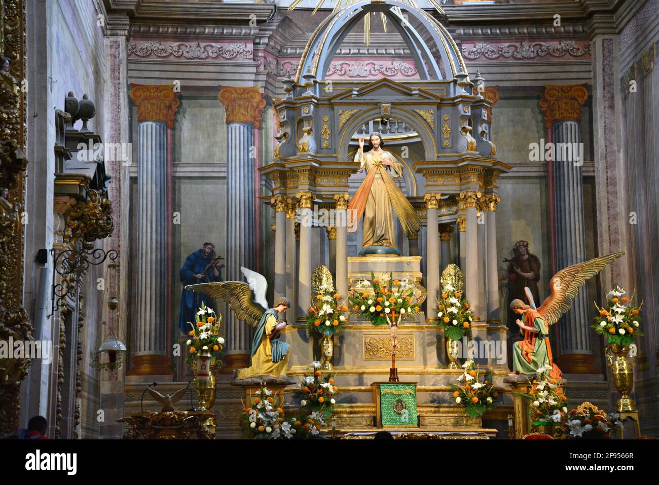 Aktar view of the Baroque Santa Rosa de Viterbo in Plazuela Mariano de ...