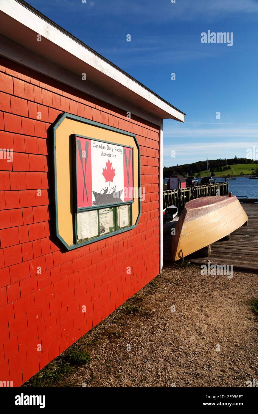 Sign for the Canadian Dory Racing Association, in Lunenburg, Nova ...