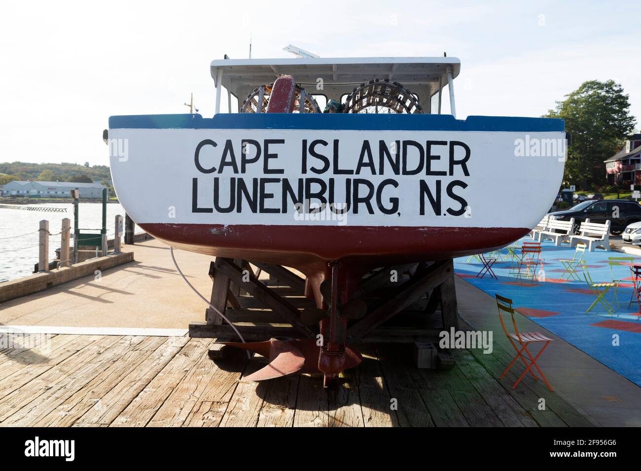A Cape Islander boat at Lunenburg in Nova Scotia, Canada. The boat ...