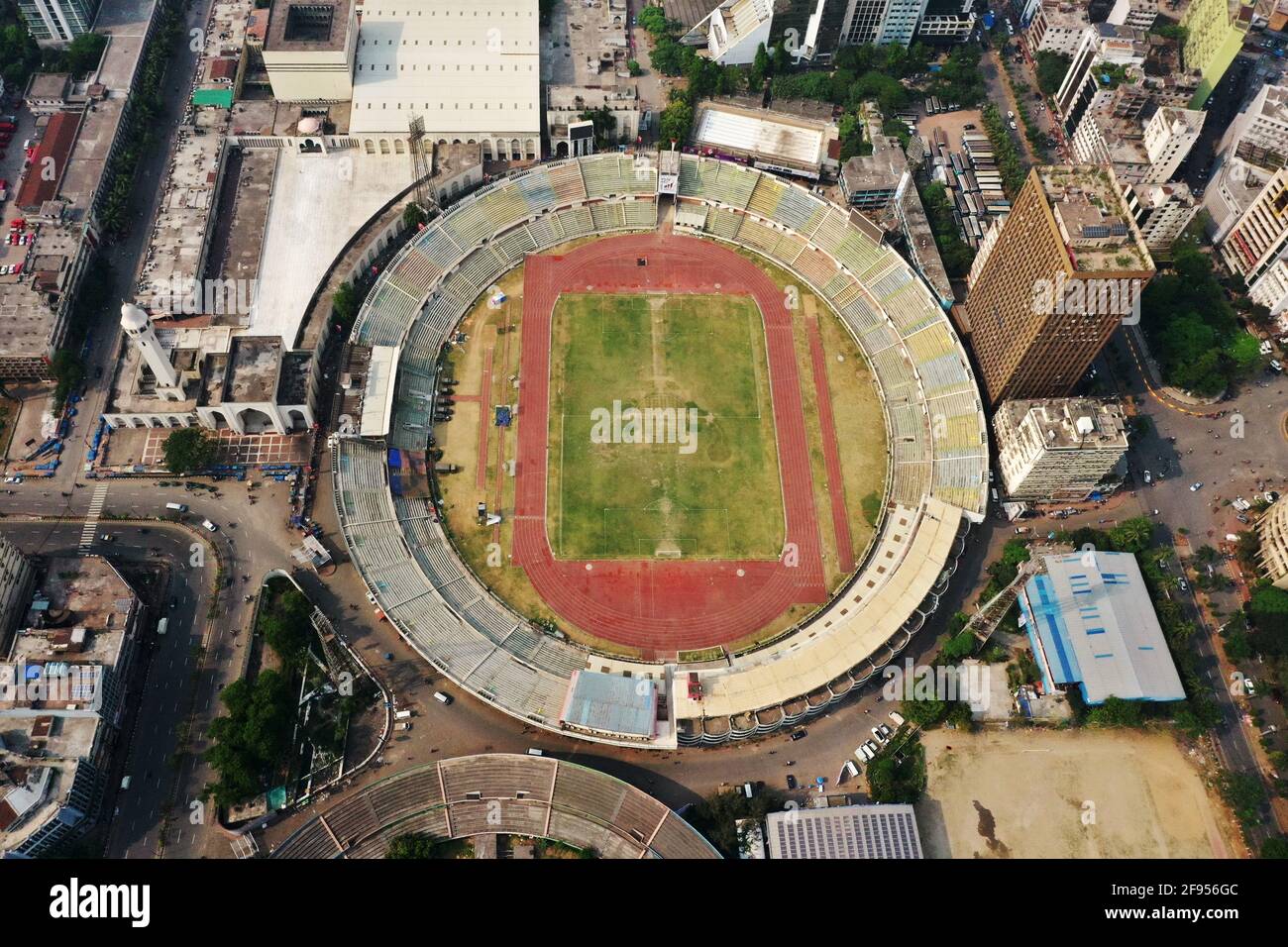 Dhaka, Bangladesh - April 06, 2021: Bangabandhu National Stadium is the ...