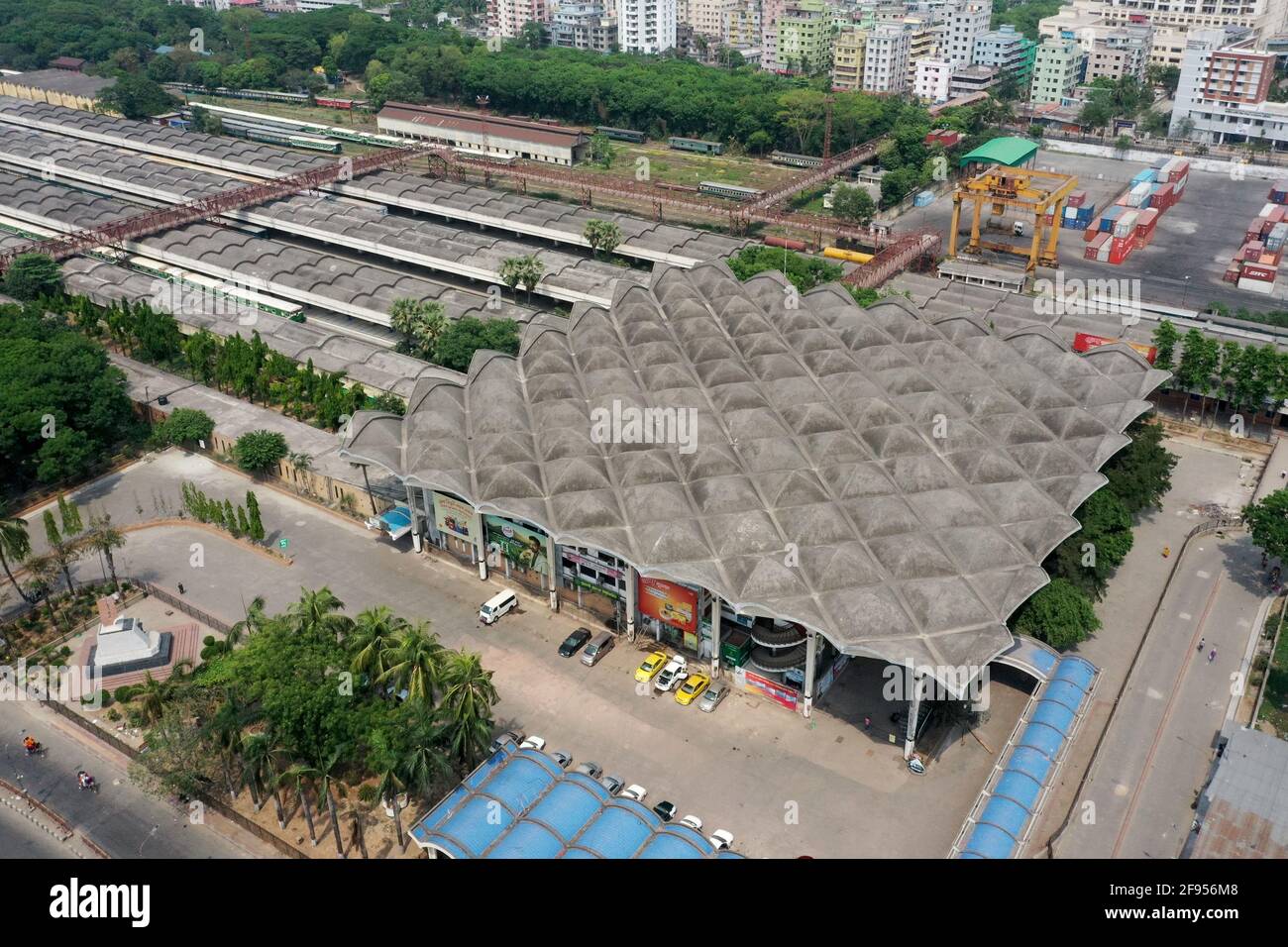 Dhaka, Bangladesh - April 015, 2021: Kamalapur Railway Station is the ...