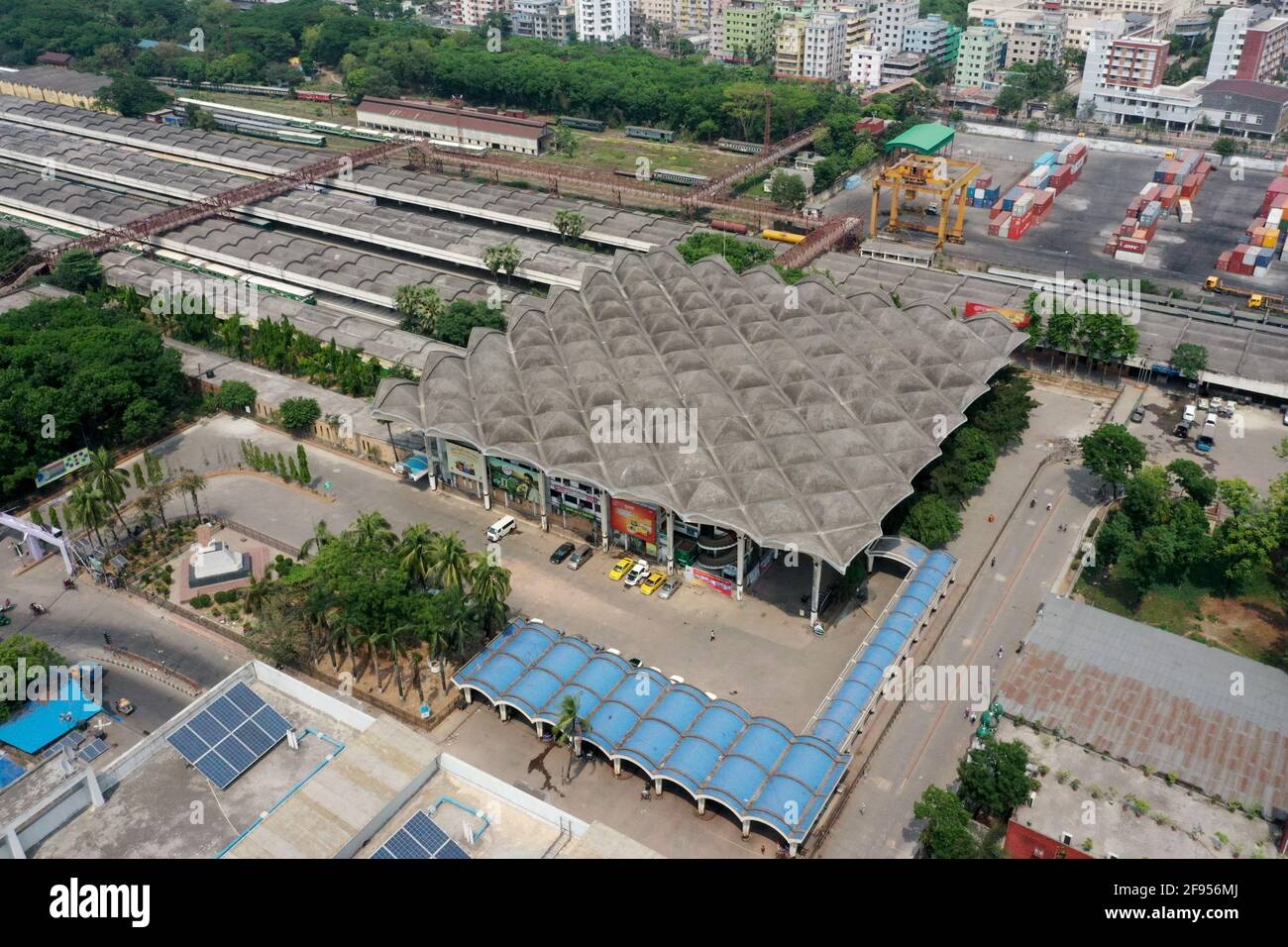 Dhaka, Bangladesh - April 015, 2021: Kamalapur Railway Station is the ...