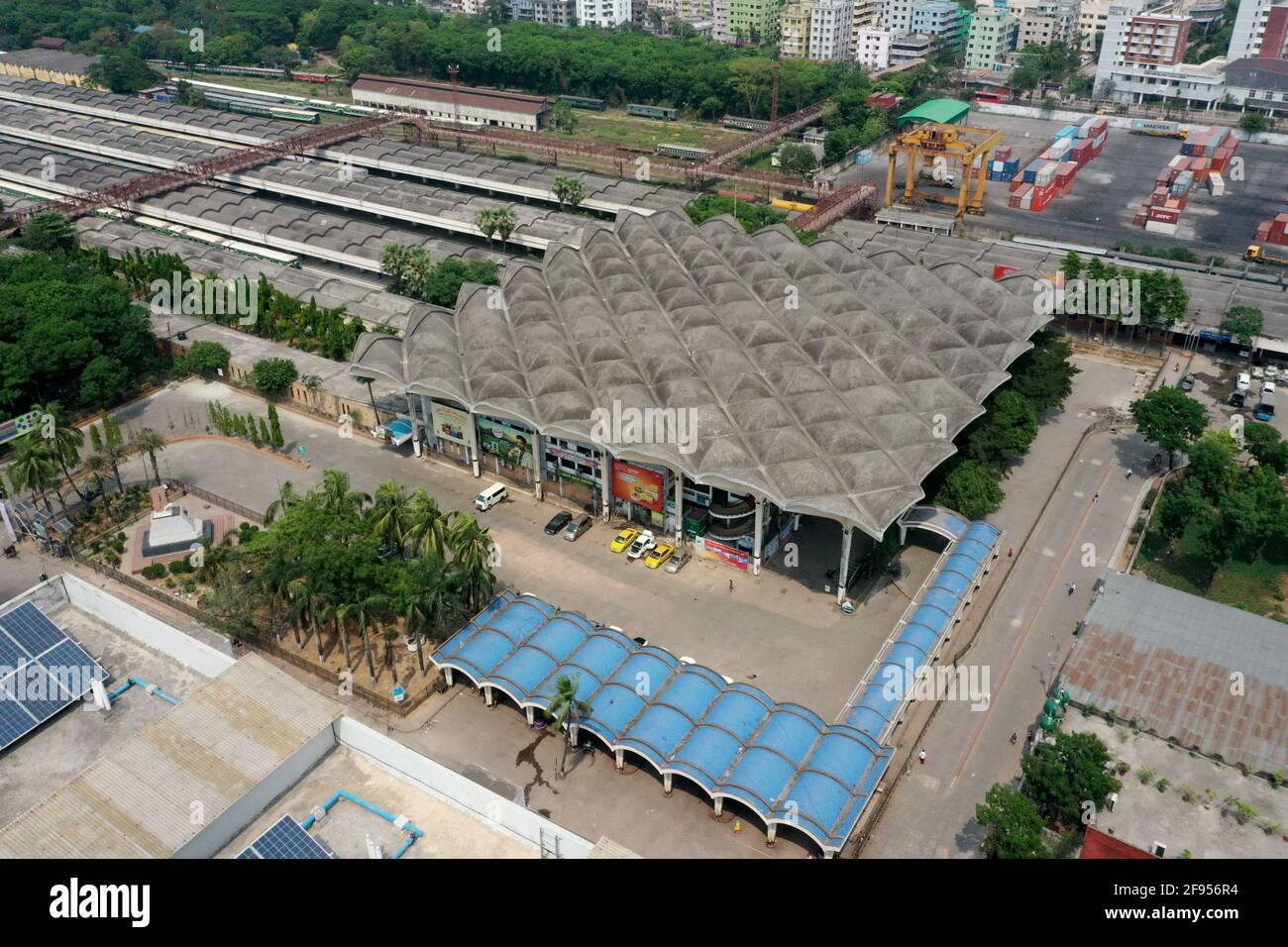 Dhaka, Bangladesh - April 015, 2021: Kamalapur Railway Station is the ...