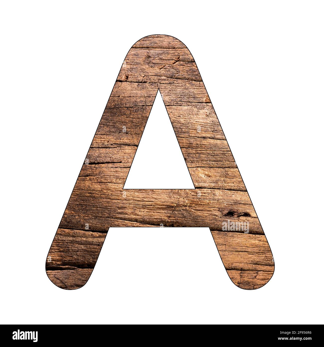 Alphabet letter A on rustic wood background Stock Photo - Alamy
