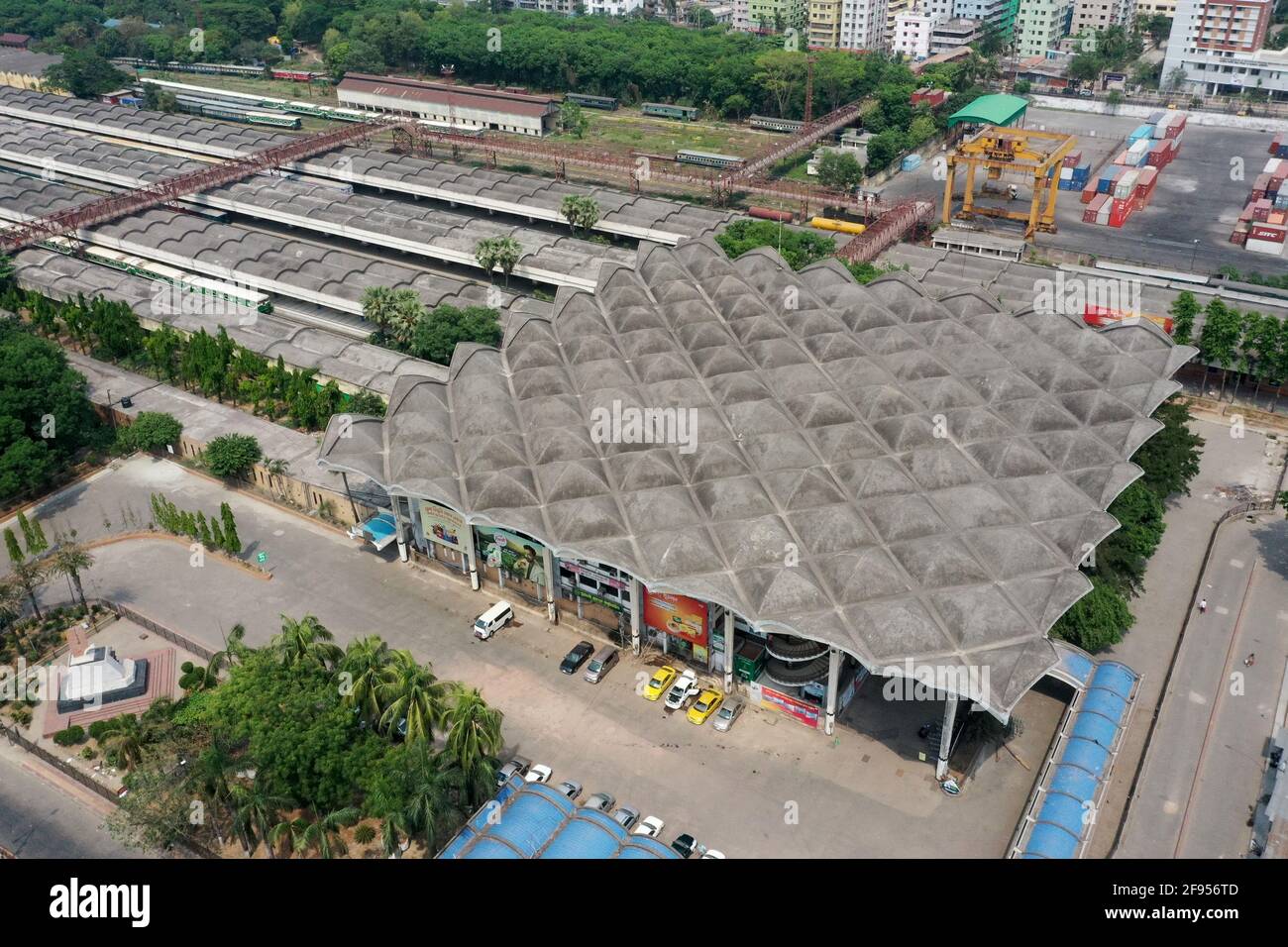 Dhaka, Bangladesh - April 015, 2021: Kamalapur Railway Station is the ...