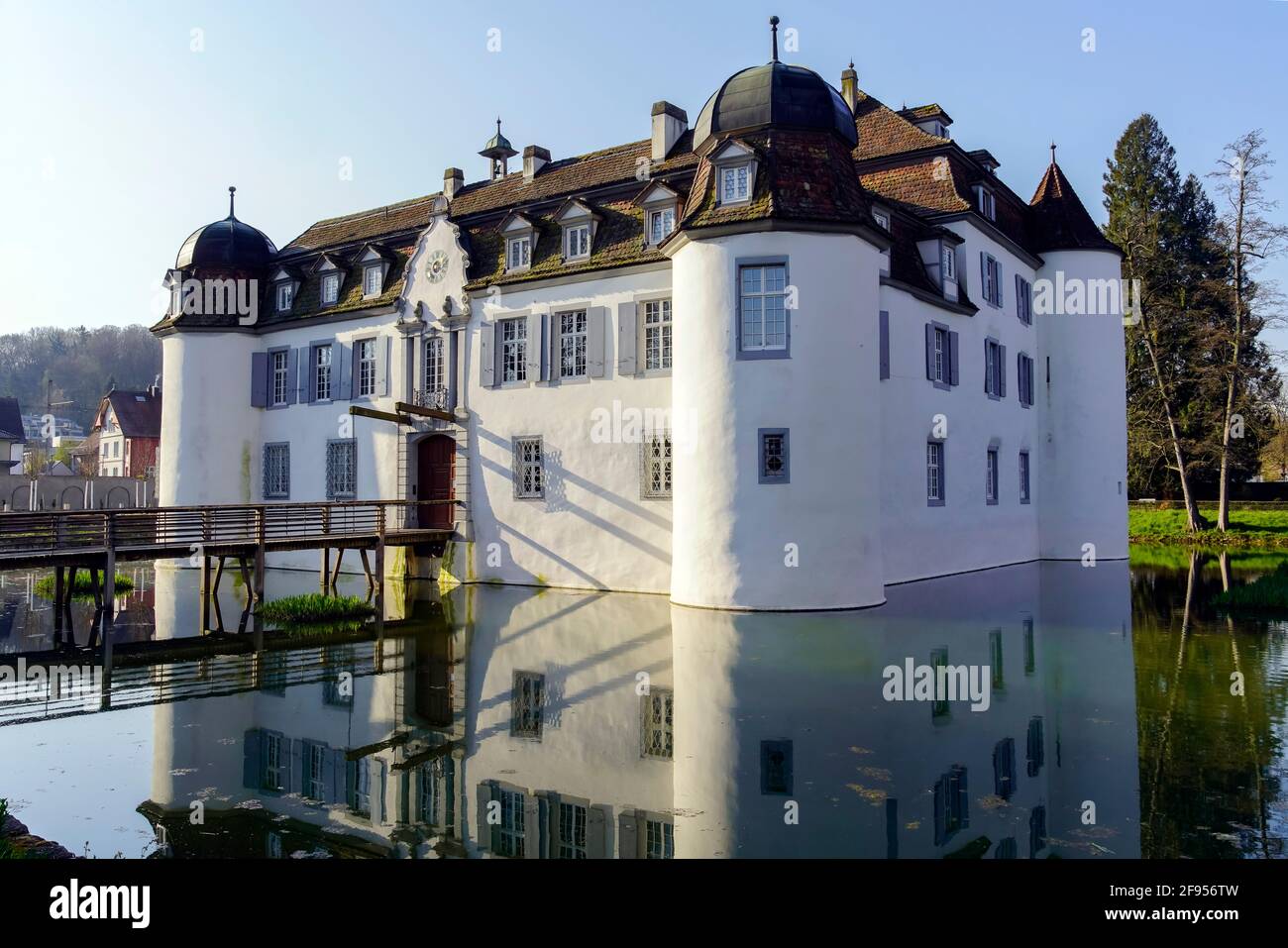 Water Castle in Bottmingen, municipality in the district of Arlesheim ...