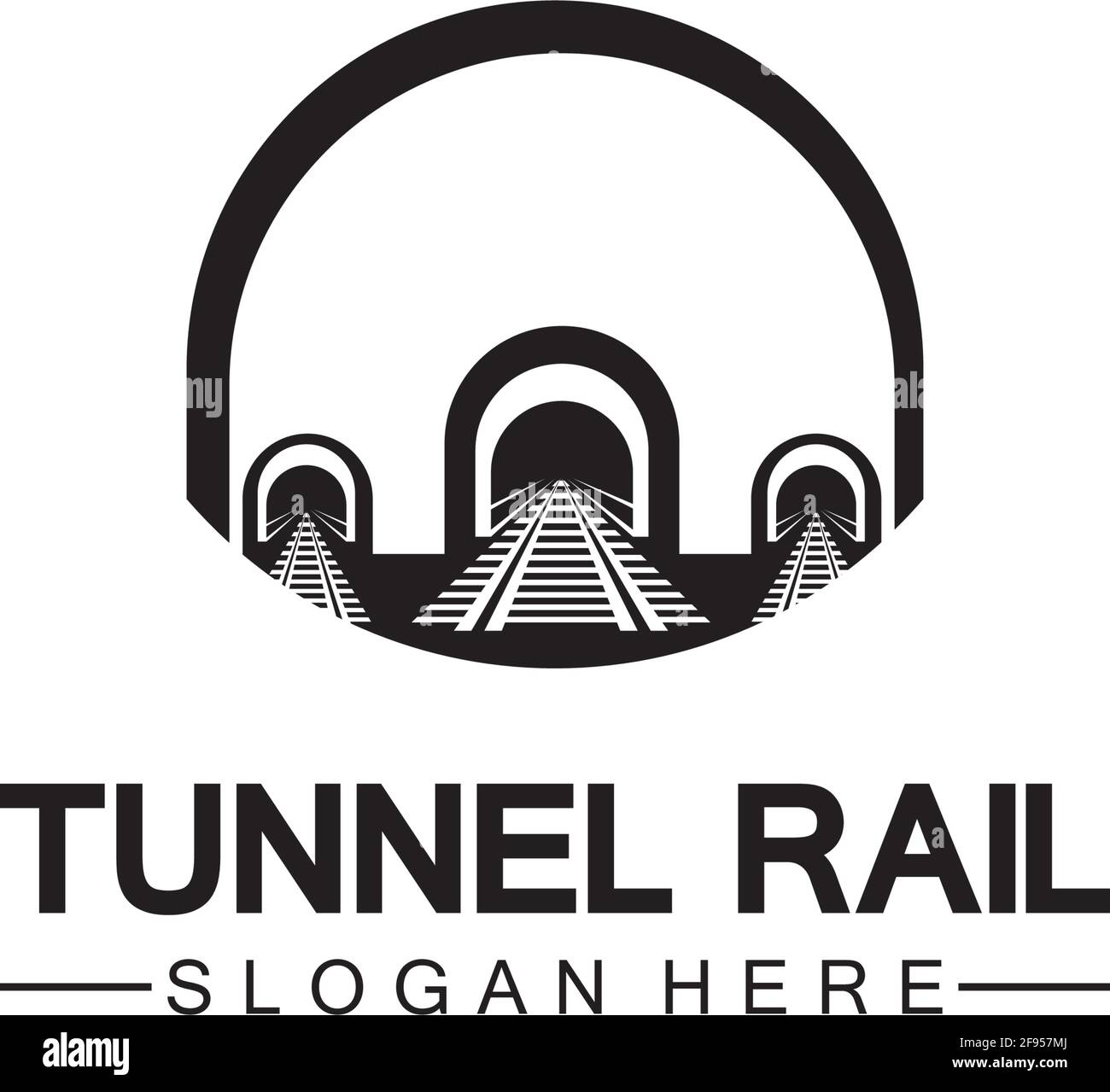 Railway logo design Black and White Stock Photos & Images - Alamy