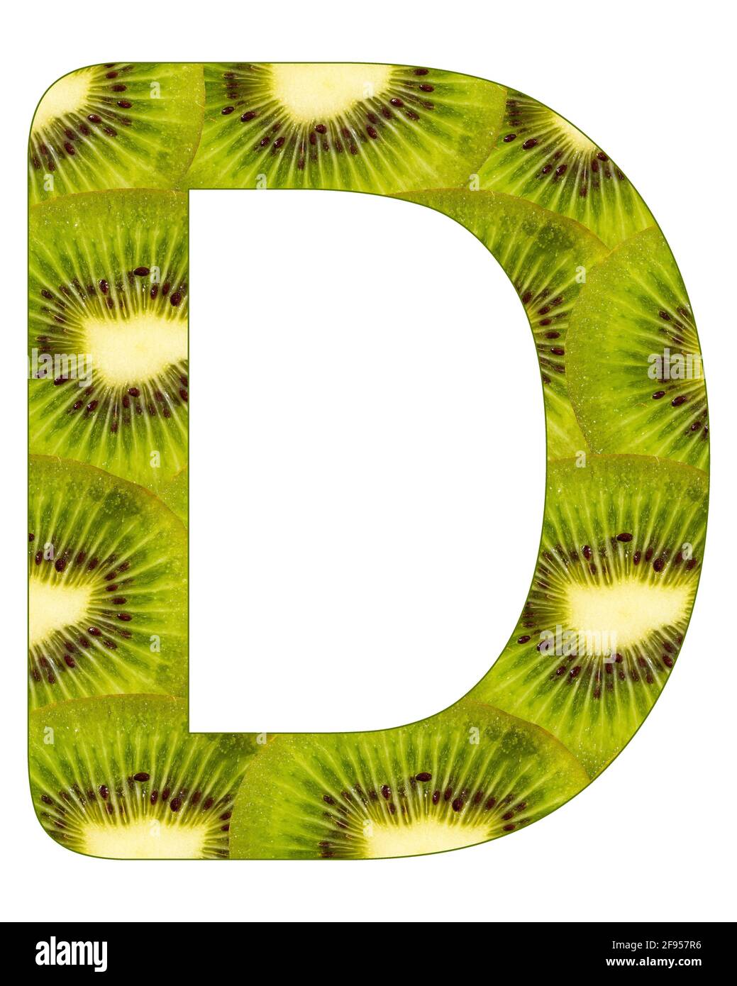 Letter D - Tropical Fruit Background - Actinidia deliciosa Stock Photo ...