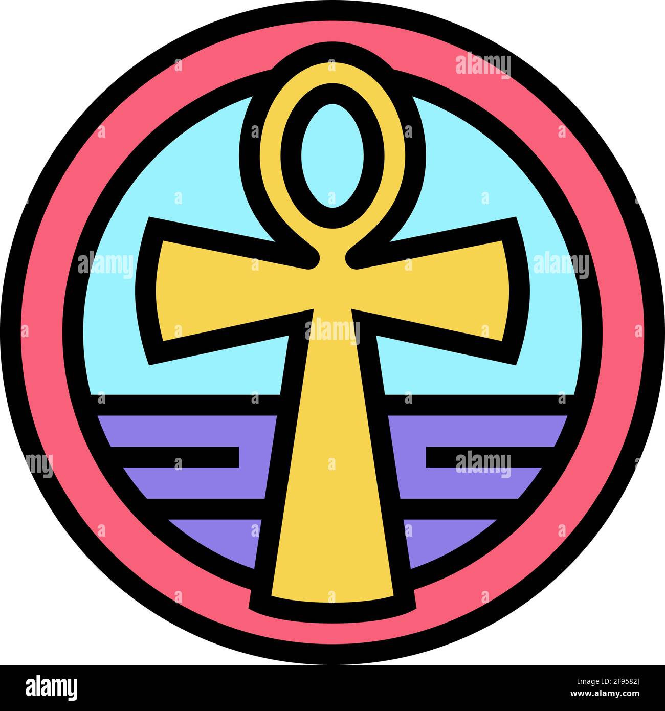 cross ankh color icon vector illustration Stock Vector Image & Art - Alamy