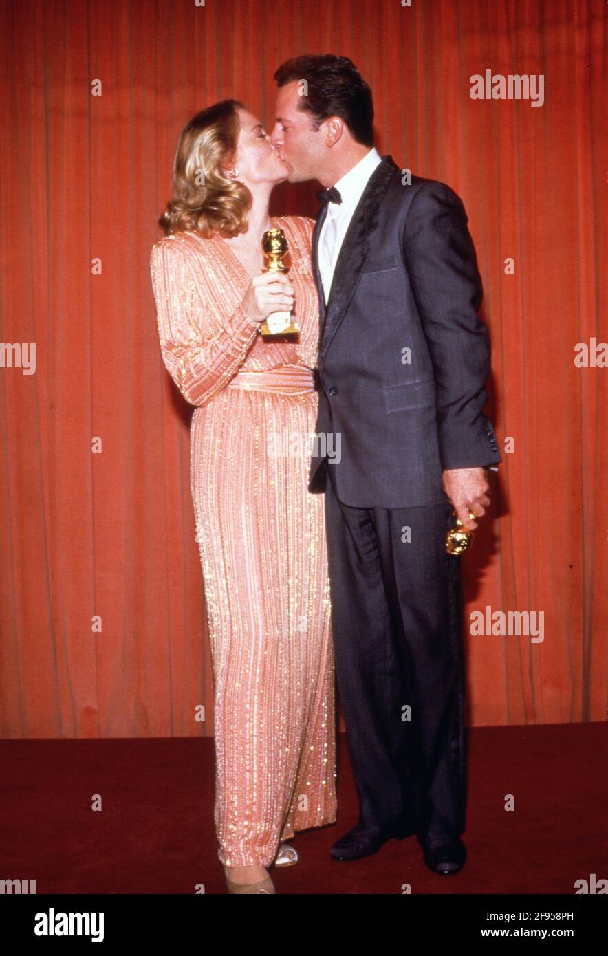 Cybil Shepherd and Bruce Willis at The 44th Annual Golden Globe Awards ...